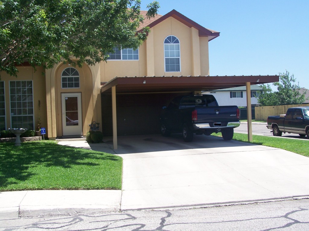 Attached Two Post Custom Two Car Carport South San Antonio - Carport ...